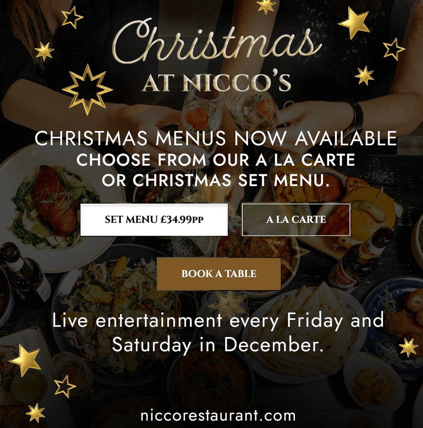 Christmas Celebrations in Derby | Nicco Restaurant Derby