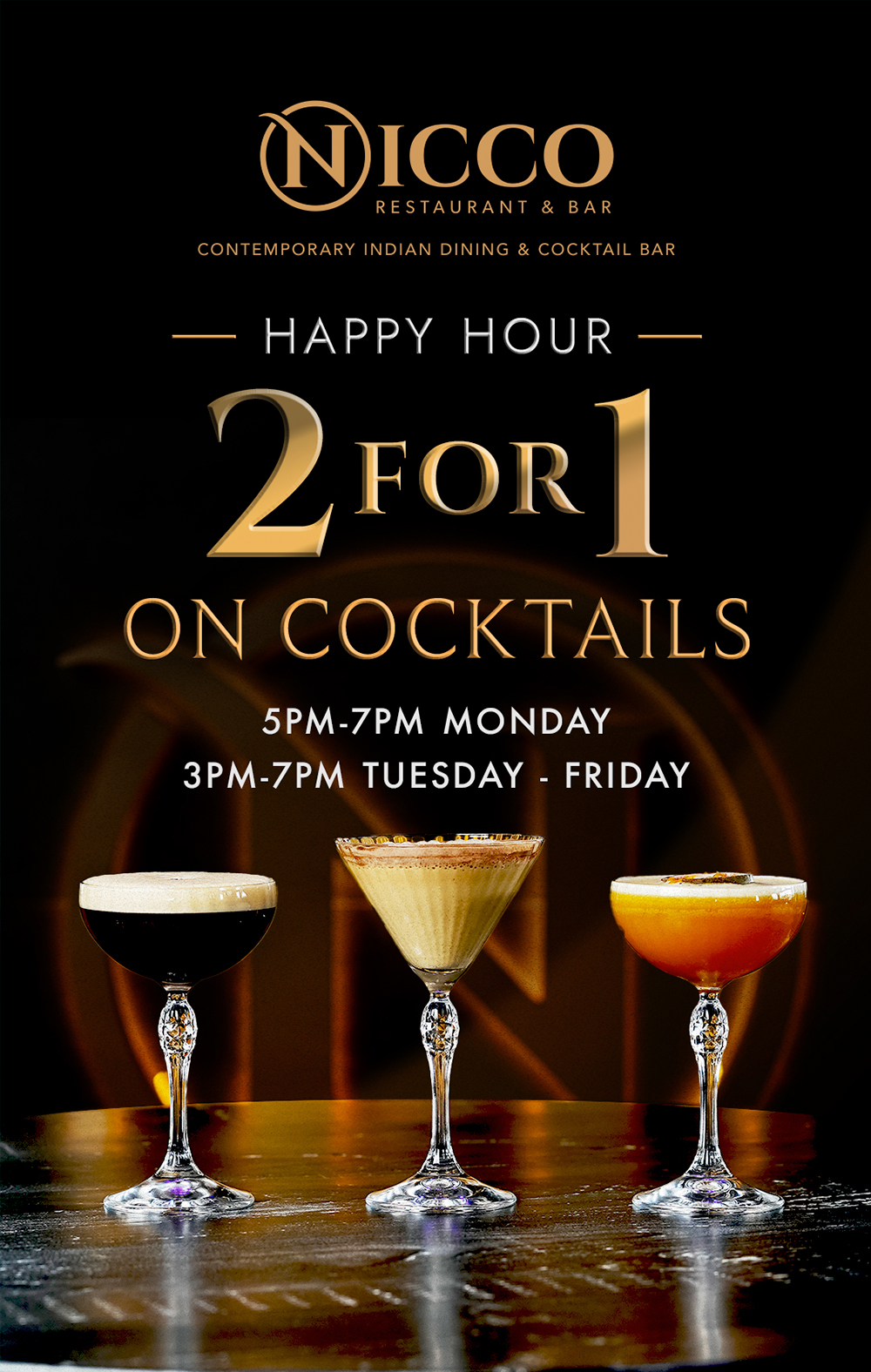 What's on At Nicco's Derby Restaurant.
